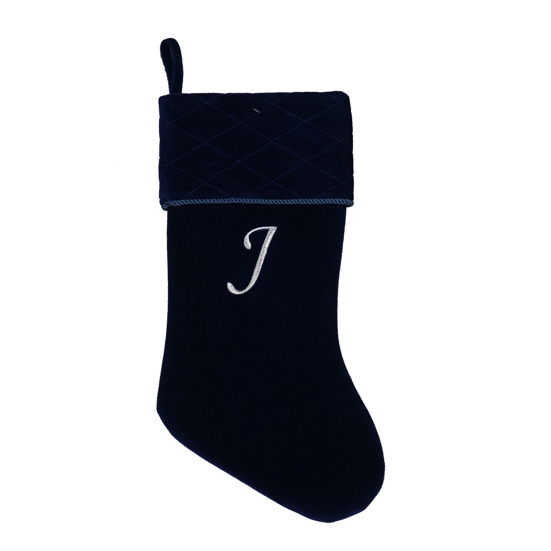 UPC 099794582878 - Velvet Monogram Stocking-J, 20 in | upcitemdb.com