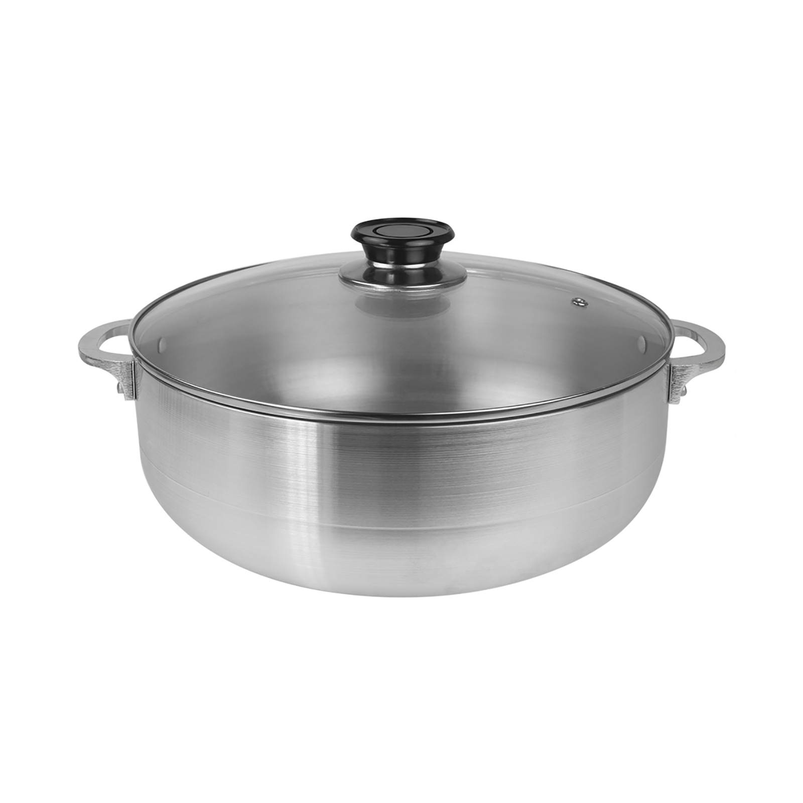 HOME BASICS 11.3qt. Aluminum Caldero with Glass Lid