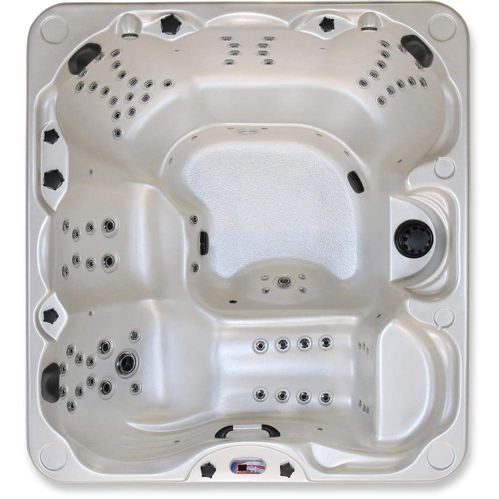 American Spas 6-Person 85-Jet Premium Acrylic Lounger Hot Tub Spa with ...