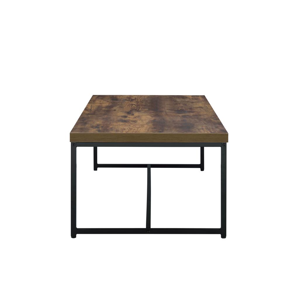 Venetian Worldwide Bob Coffee Table, Weathered Oak & Black