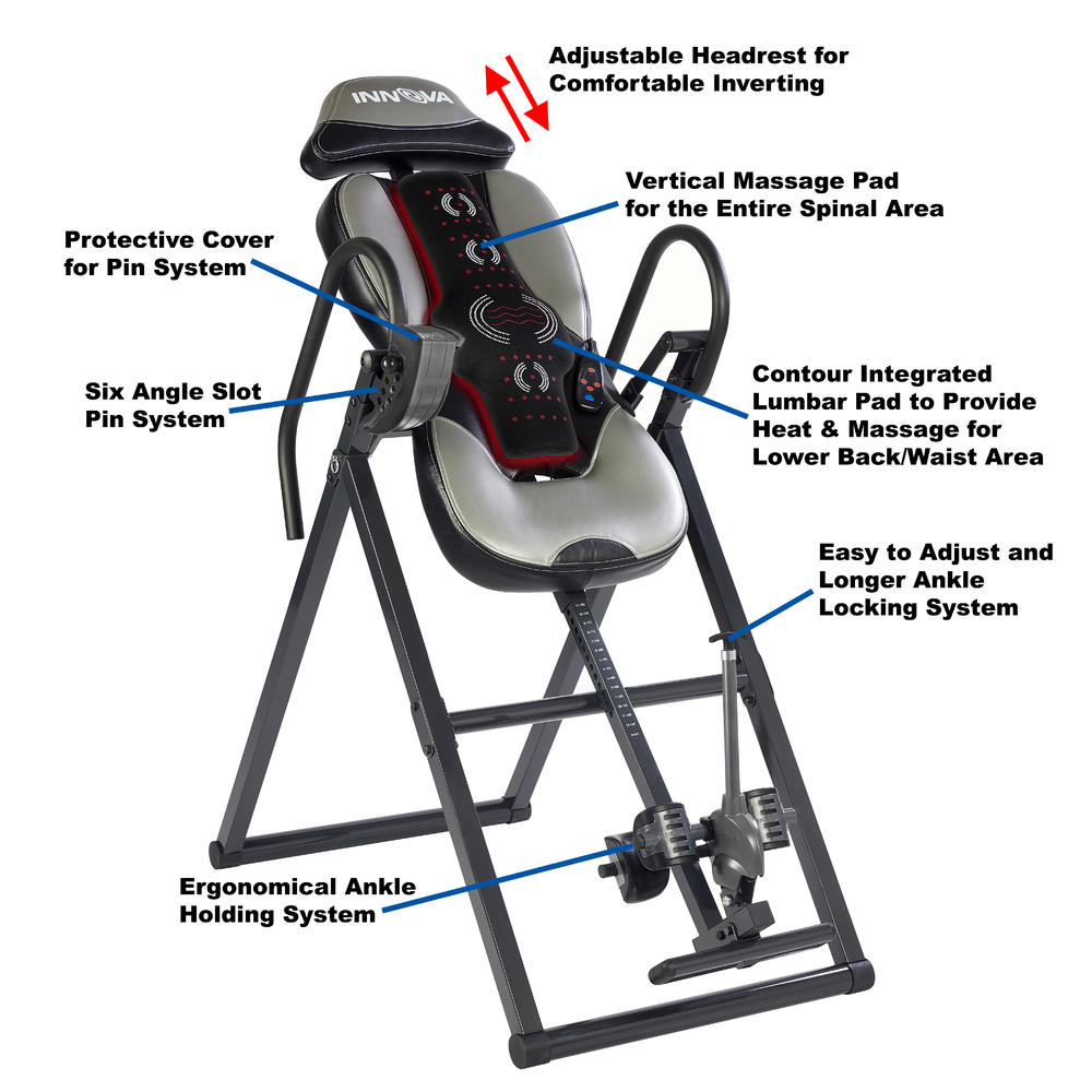 Innova Fitness ITM5900 Advanced Heat & Massage Therapeutic Inversion ...