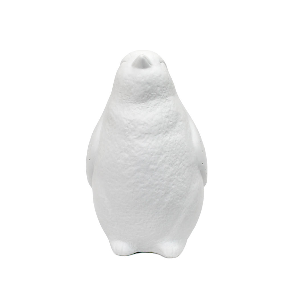Simple Designs Animal Light Porcelain Arctic Penguin Shaped Table Lamp