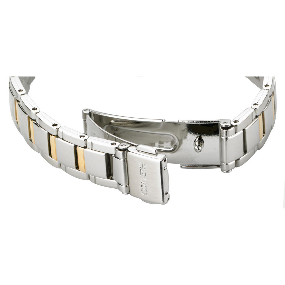 Seiko Ladies Solar Two Tone with Black Dial
