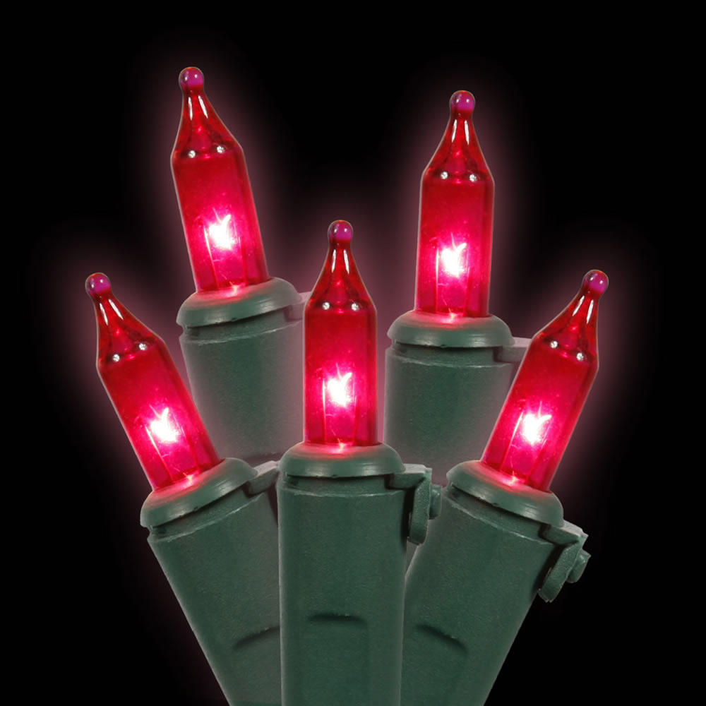 Vickerman 50 Light Pink Mini Light Set