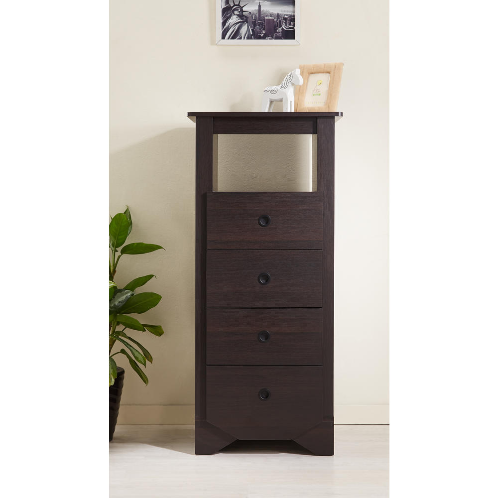Furniture of America Espresso Bellins I Modern 4-Drawer Chest