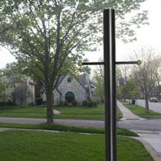 Design House 501817 Outdoor Lamp Post with Cross Arm 80-Inch by 3-Inch ...