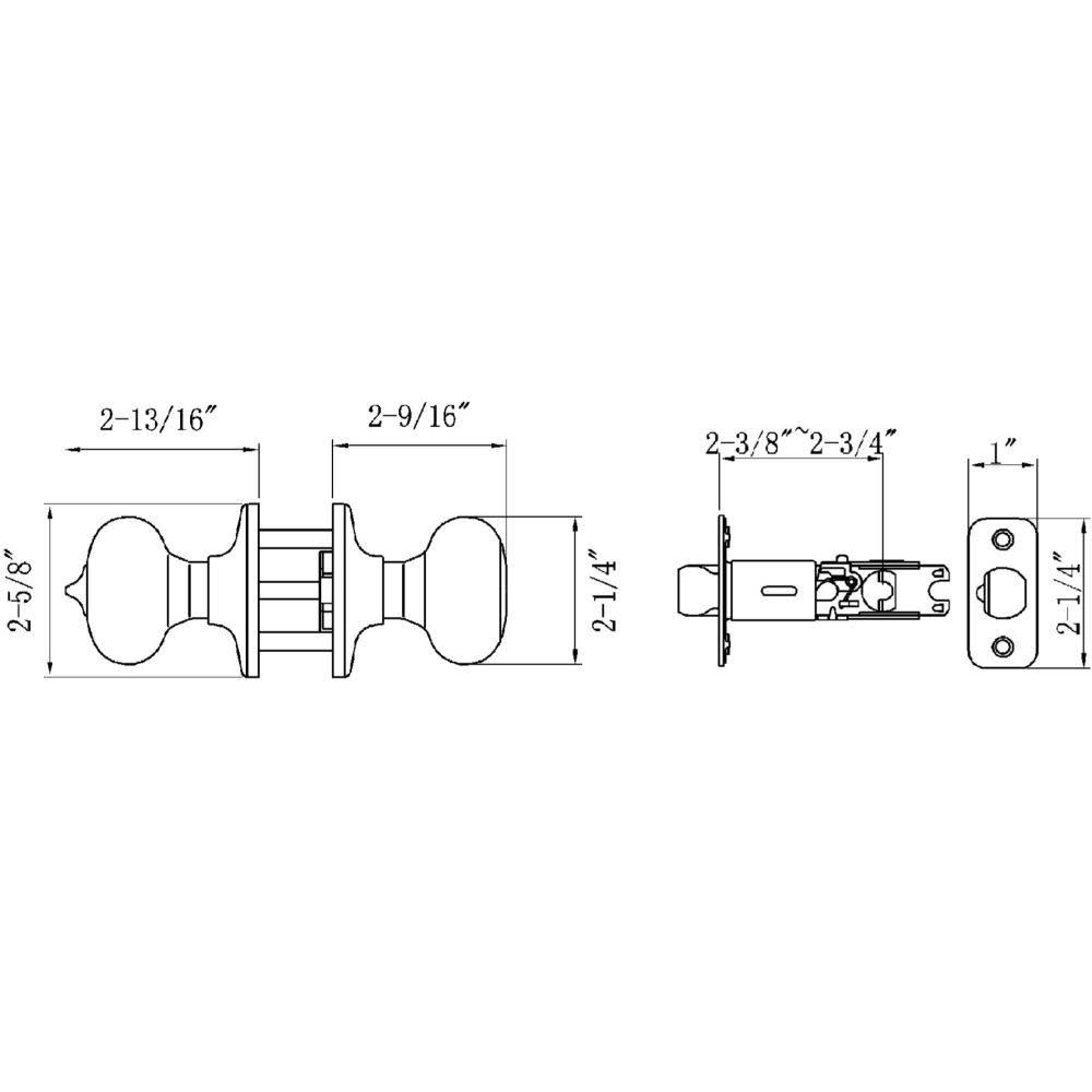 Design House 753327 Cambridge 2-Way Latch Entry Door Knob Adjustable ...