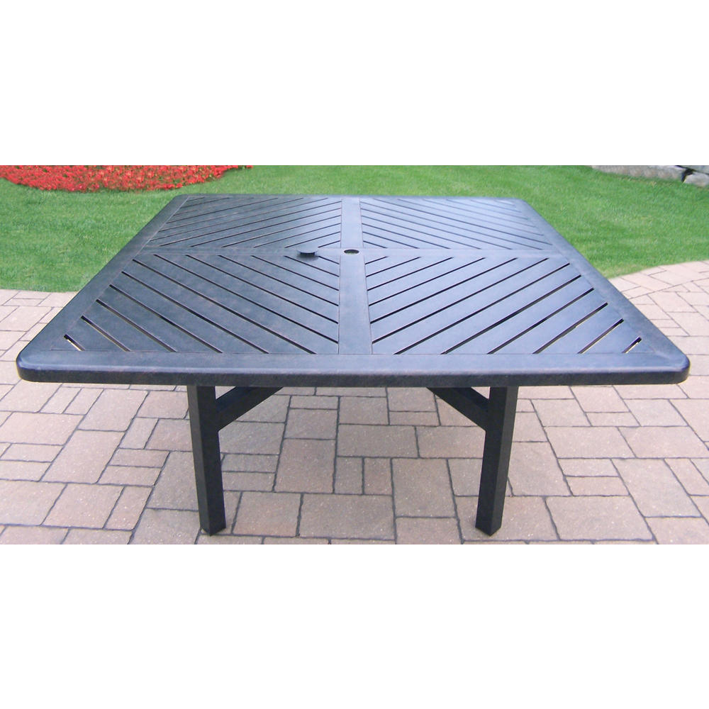 Oakland Living Aluminum Patio Dining Set w/ 48x48" Table and Stackable ...
