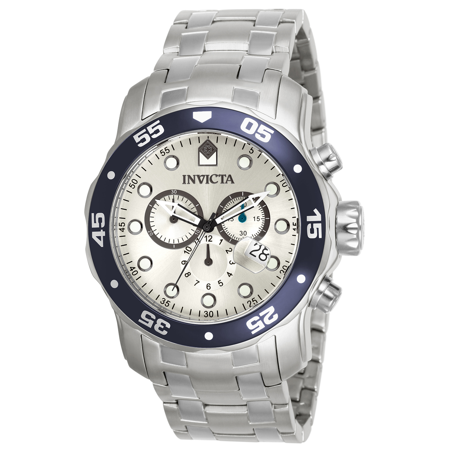Invicta Pro Diver Men 48mm Stainless Steel Stainless Steel Silver dial ...