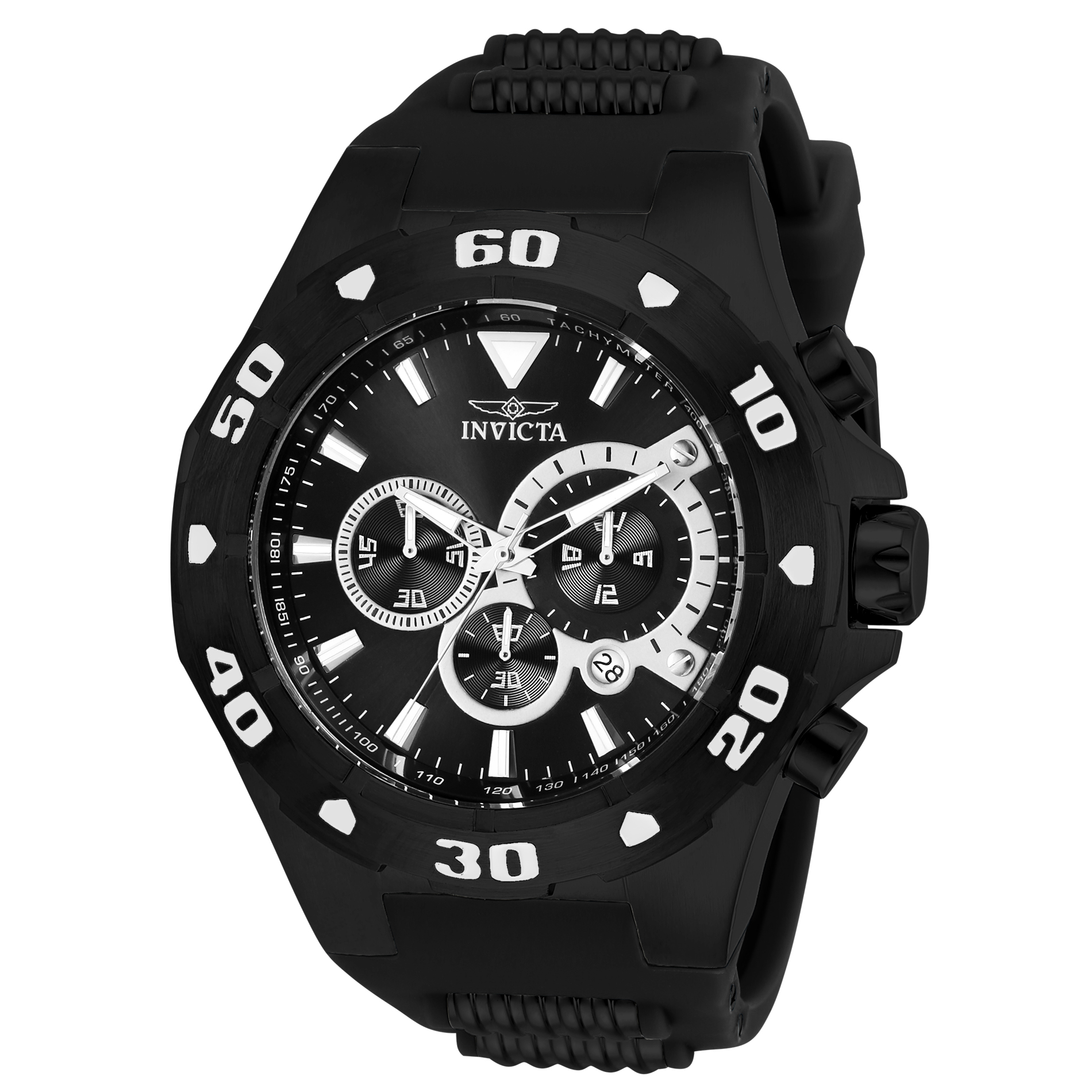 Pro Diver Men's 52mm Stainless Steel Black Dial Watch