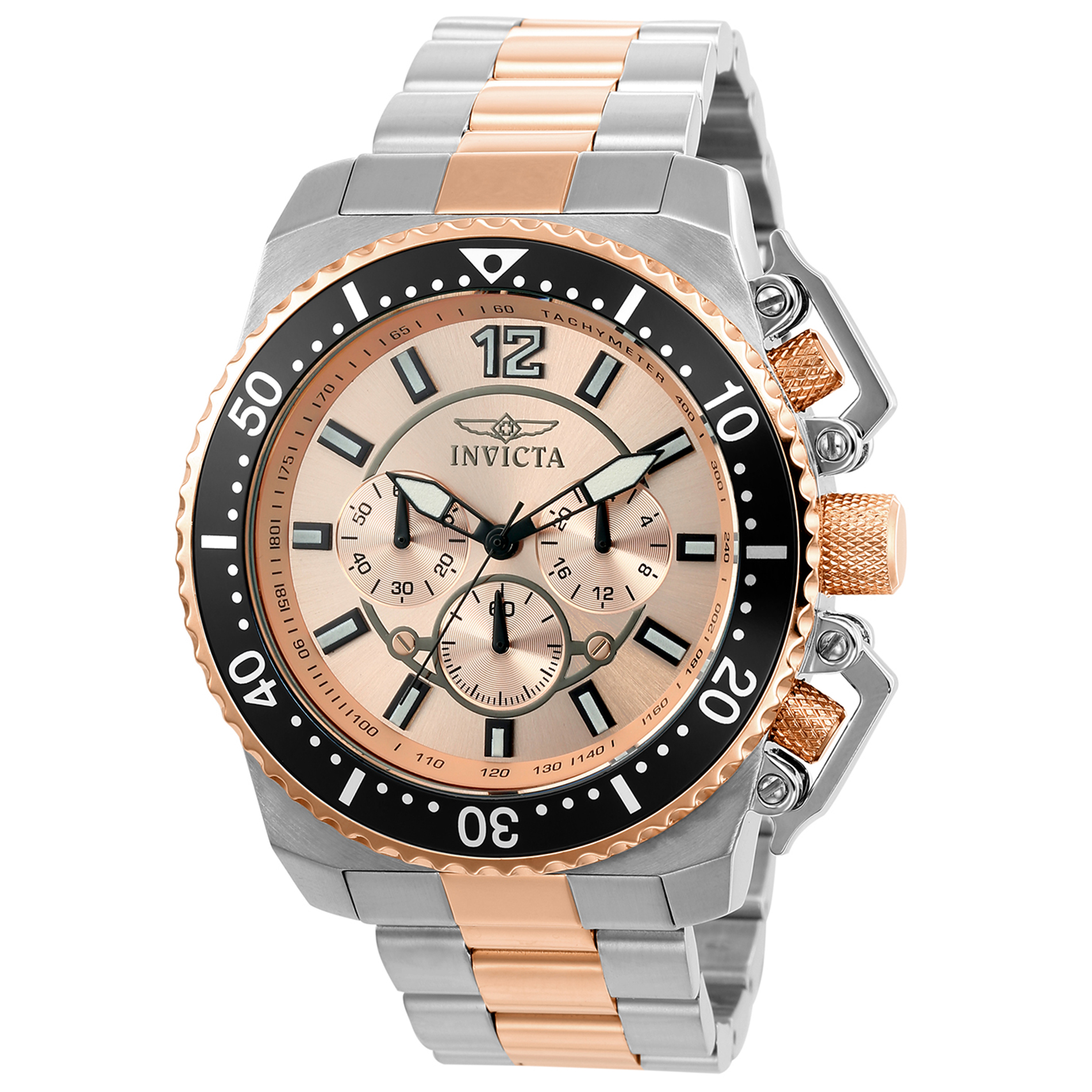 Invicta Pro Diver Men 48mm Stainless Steel Stainless Steel Rose Gold ...