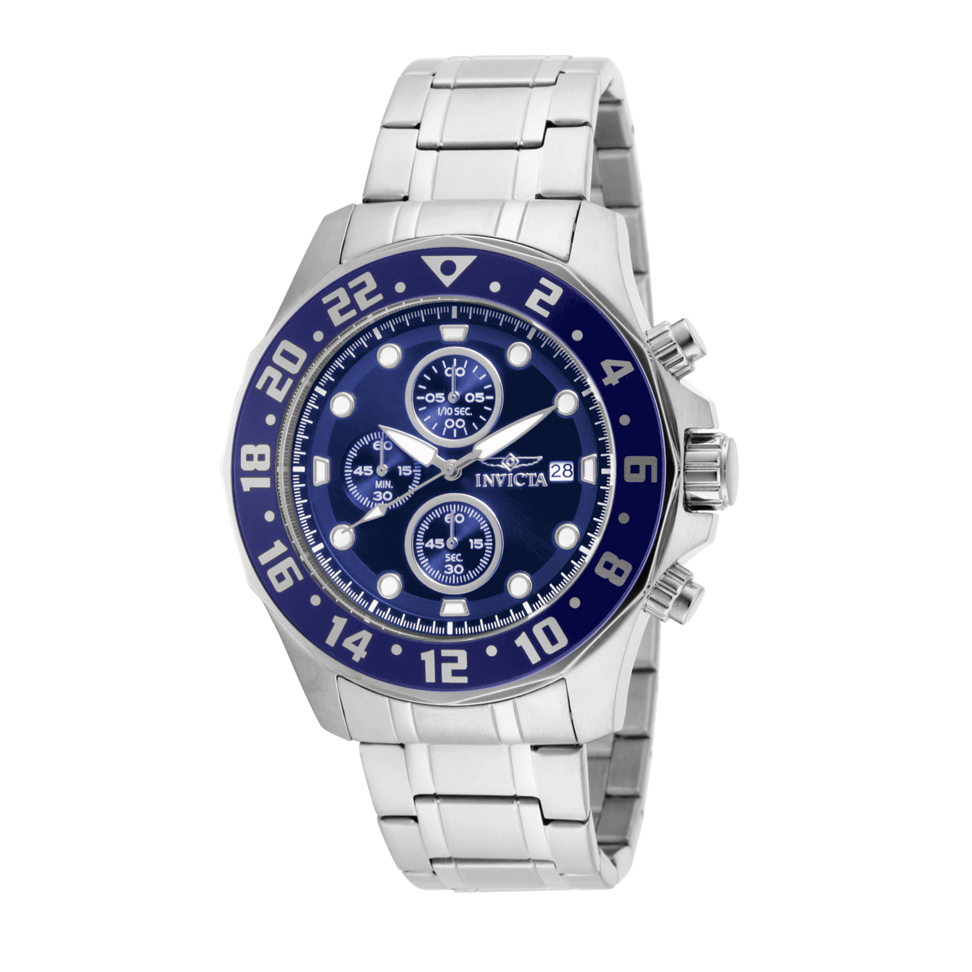 Invicta Specialty Men 48mm Stainless Steel Stainless Steel Blue dial ...
