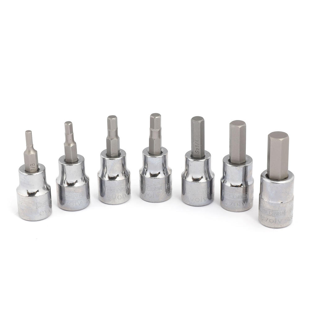 Evolv 7 Piece Hex Bit Socket Set Standard Sae