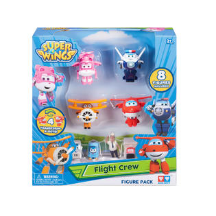 Super Wings Jett, Paul, Grand Albert and Dizzy Flight Crew Figure Pack ...