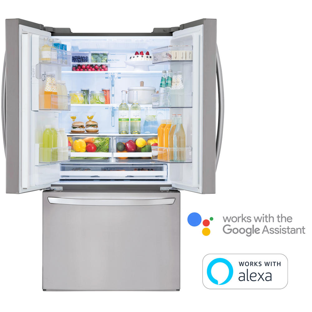 LG LFXS28968S 27.9 cu. ft. Smart Wi-Fi Enabled French Door Refrigerator ...