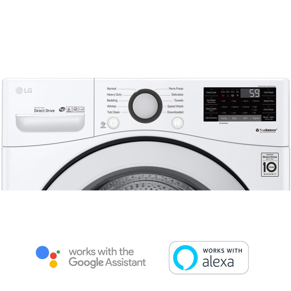 LG WM3500CW 4.5 cu. ft. Smart Wi-Fi Enabled Front Load Washer - White