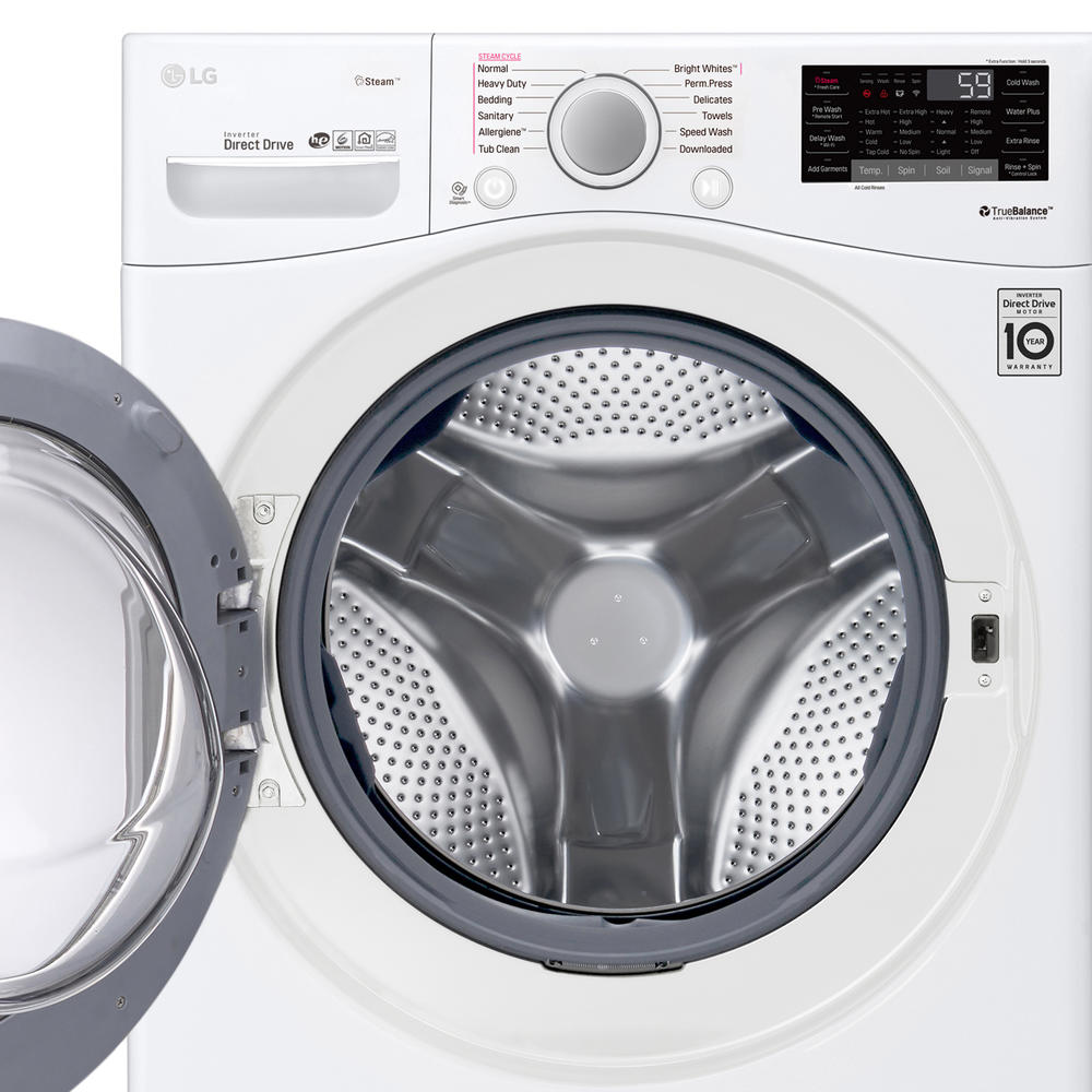 LG WM3700HWA 4.5 cu. ft. Smart Front-Load Washer with Steam – White