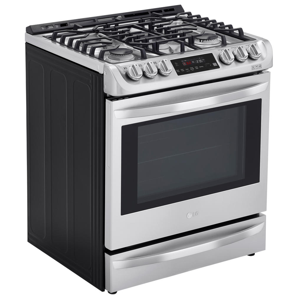 LG LSD4913ST 6.3 cu. ft. Dual Fuel Slide-in Range w/ ProBake Convection ...