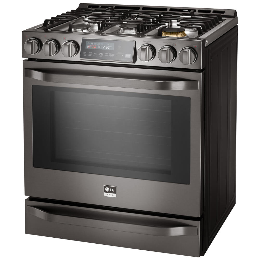 LG STUDIO LSSG3020BD 6.3. cu. ft. Slide-In Gas Range w/ ProBake ...