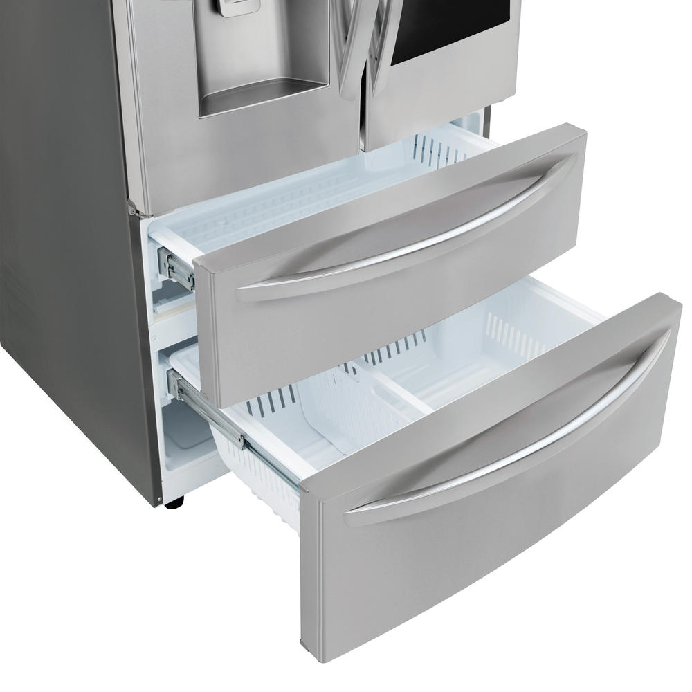 LG LMXS28596S 27.6 cu. ft. Smart French Door Refrigerator w/ InstaView ...