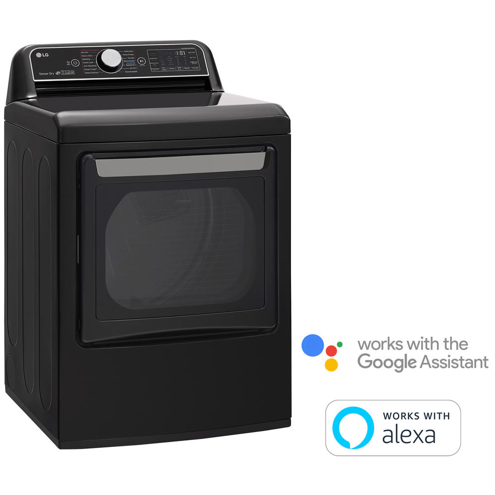 LG DLEX7900BE 7.3 cu. ft. Smart Wi-Fi Enabled Top Load Electric Dryer w ...
