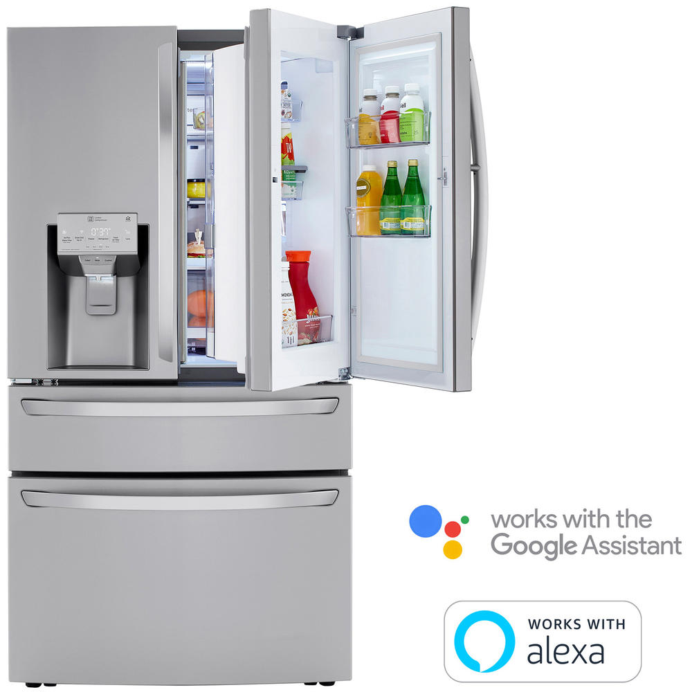 LG LRMDS3006S 29.5 cu. ft. Super-Capacity 4-Door Refrigerator w/ Door ...
