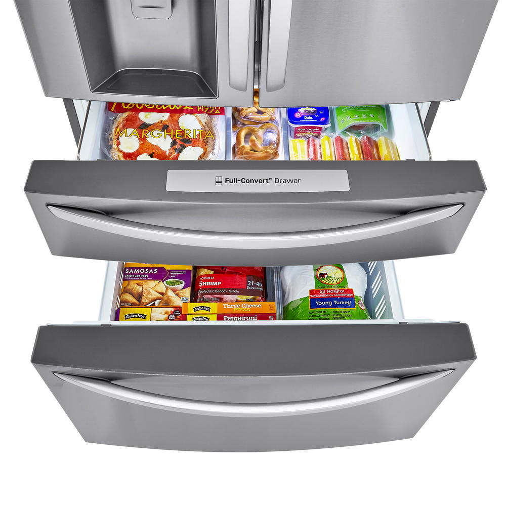 LG LRMDS3006S 29.5 cu. ft. Super-Capacity 4-Door Refrigerator w/ Door ...