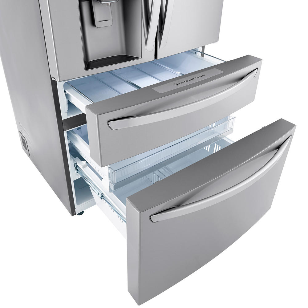 LG LRMDS3006S 29.5 cu. ft. Super-Capacity 4-Door Refrigerator w/ Door ...
