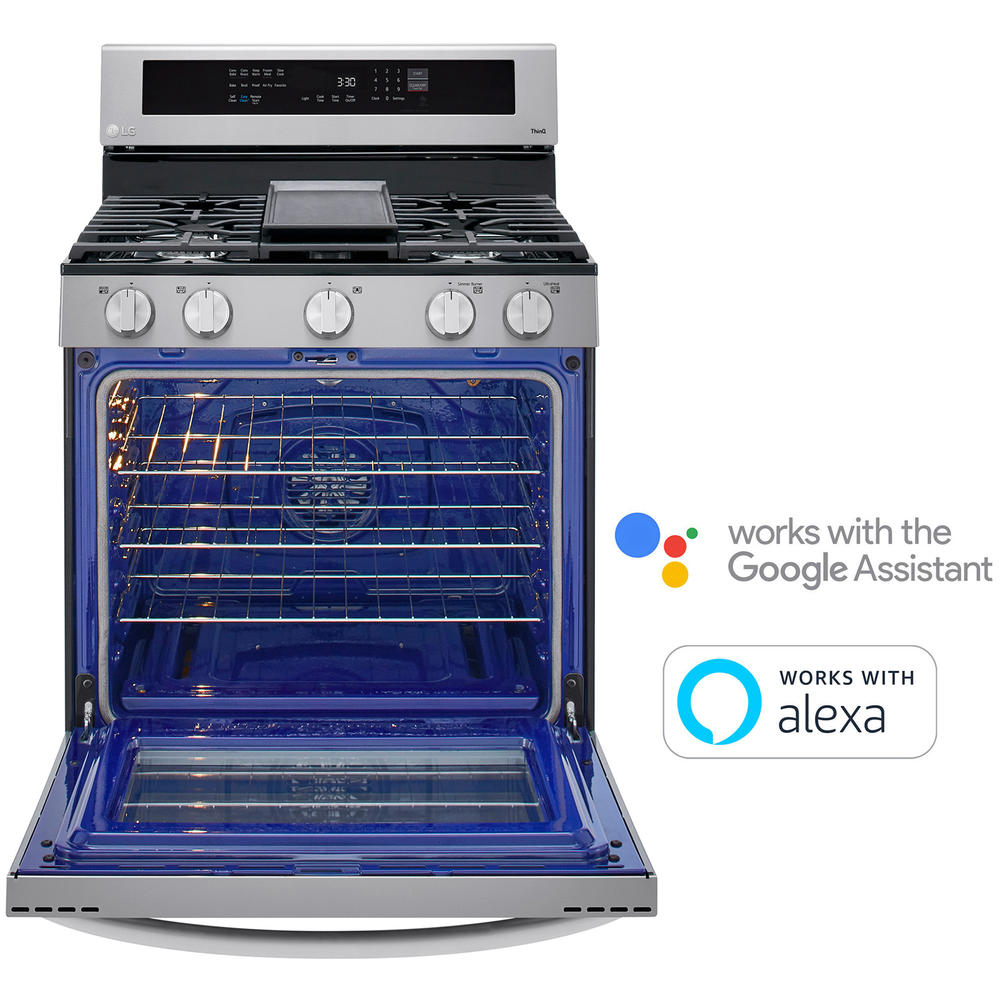 LG LRGL5825F 5.8 cu. ft. Gas Single Oven InstaView™ Range w/ AirFry ...