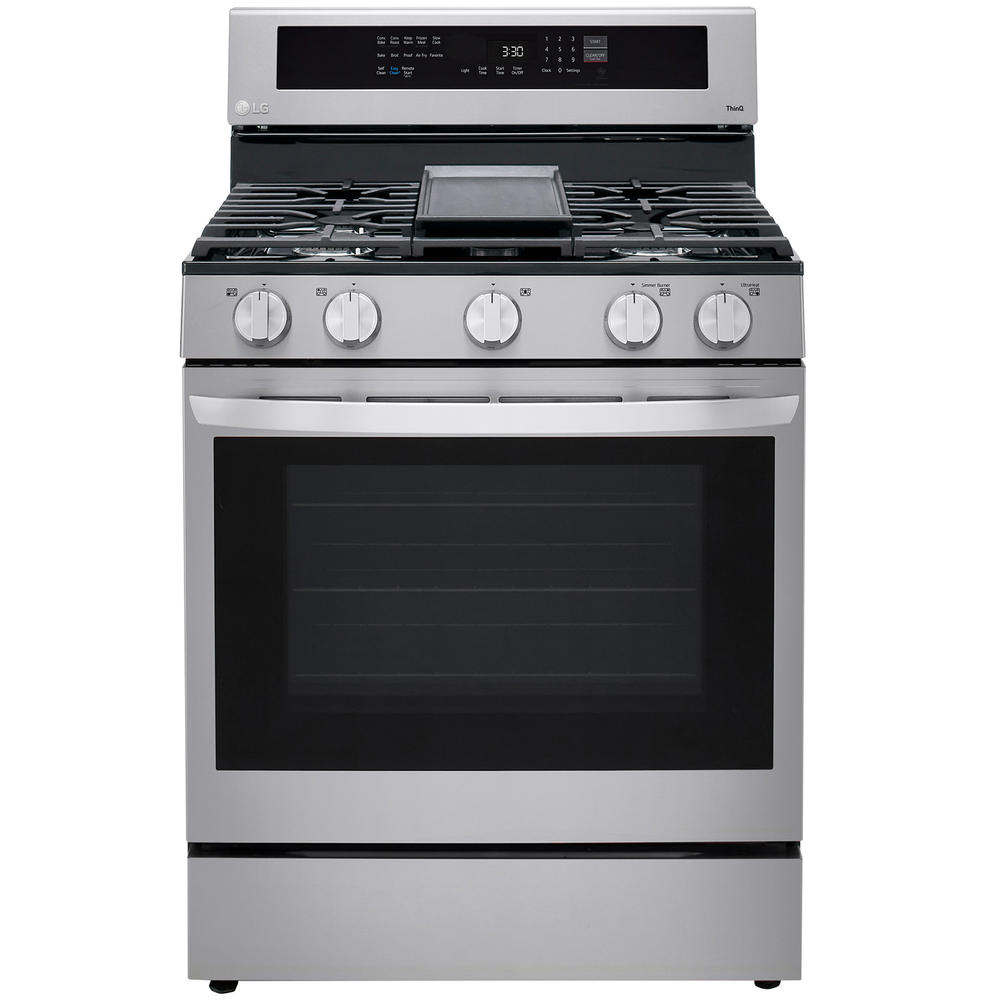 LG LRGL5825F 5.8 cu. ft. Gas Single Oven InstaView™ Range w/ AirFry ...