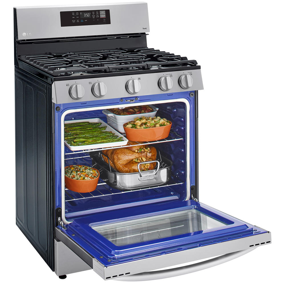 LG LRGL5823S 5.8 cu. ft. Gas Single Oven Range with Air Fry - Stainless ...