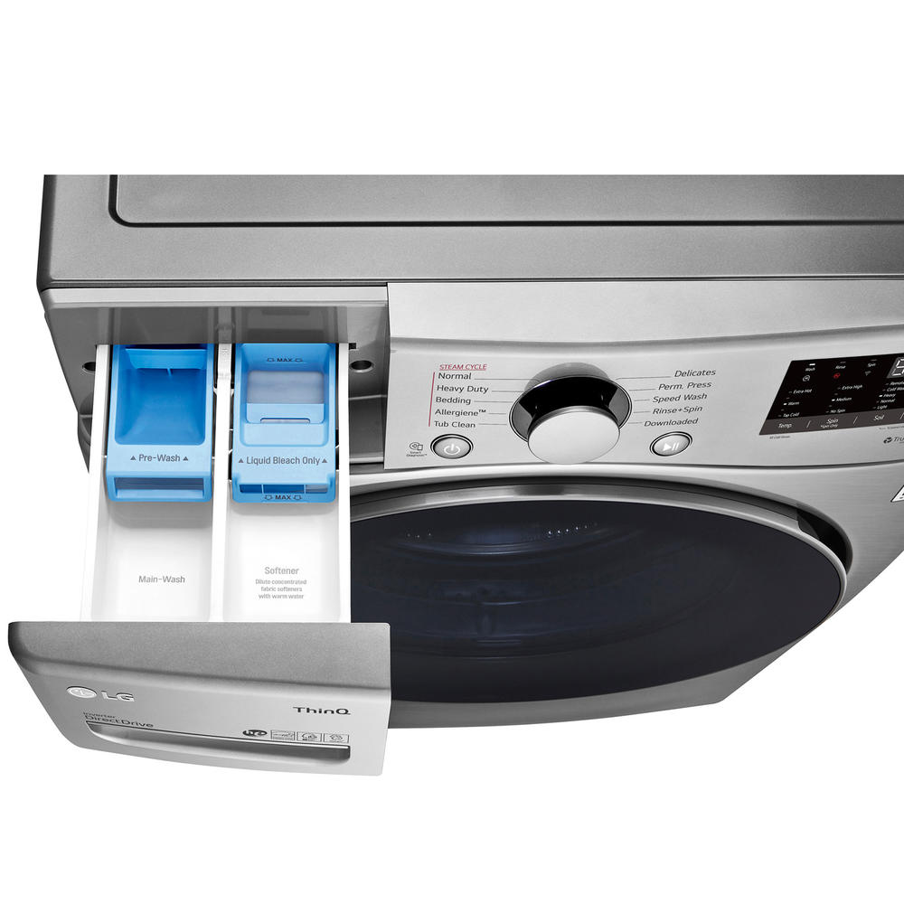 LG WM3600HVA 4.5 cu. ft. Smart Wi-Fi Enabled Front Load Washer w/ Built ...