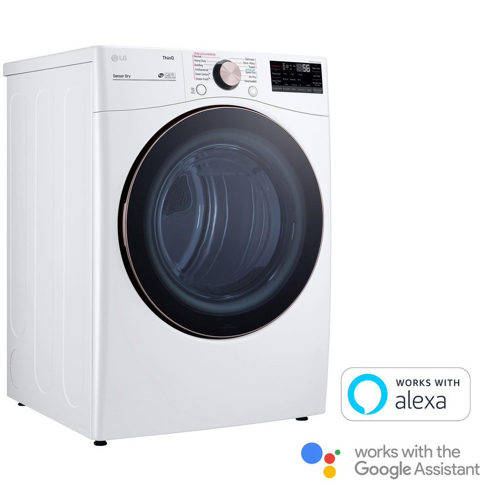 LG DLEX4000W 7.4 cu. ft. Smart Wi-Fi Enabled Front-Load Electric Dryer ...