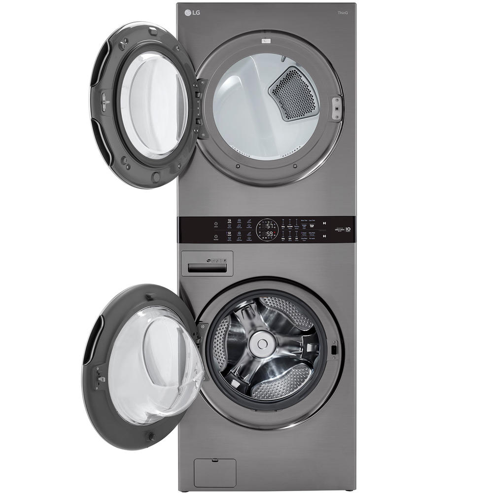 LG WKE100HVA 4.5 cu.ft. Front Load Washer & 7.4 cu.ft. Electric Dryer ...