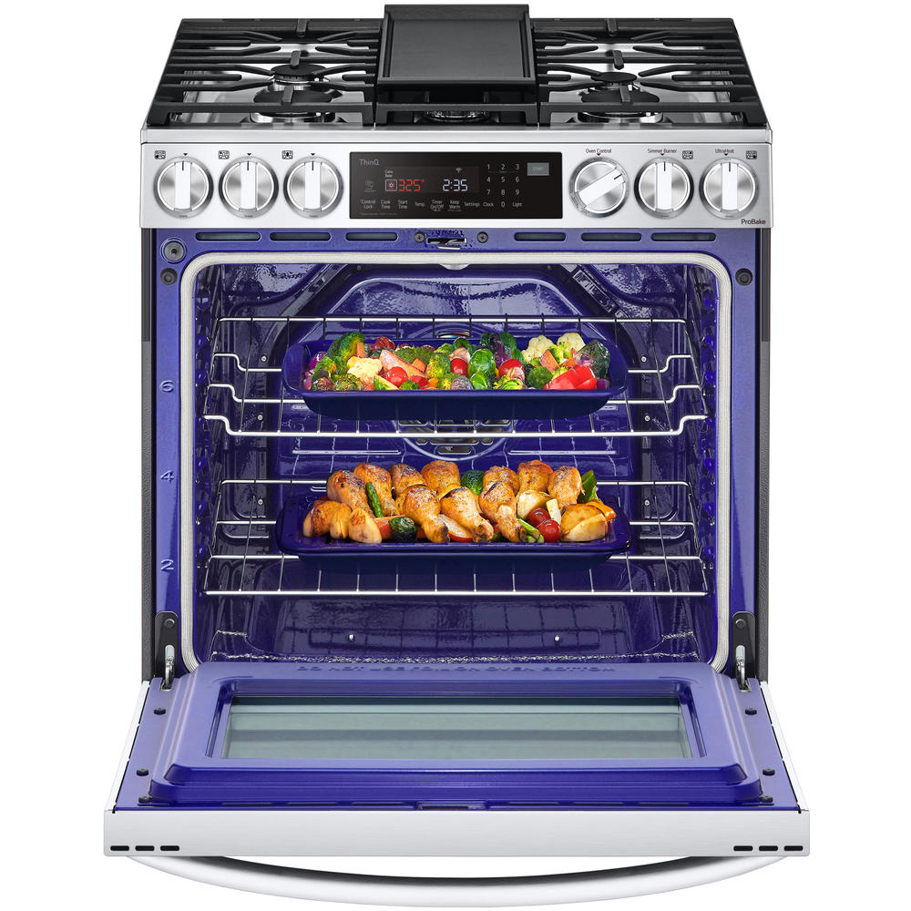LG LSGL6335F 6.3 cu. ft. Smart Wi-Fi Enabled InstaView® Gas Slide-In ...