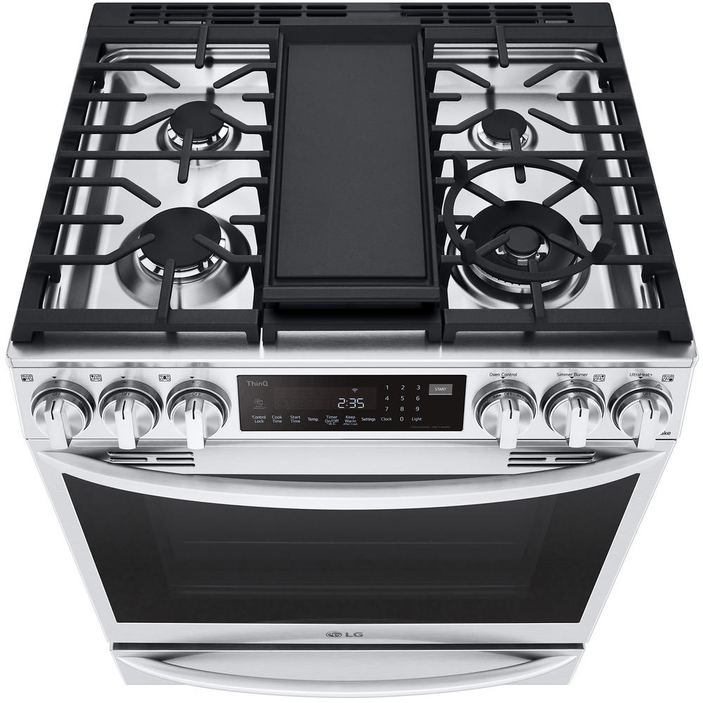 LG LSGL6337F 6.3 cu. ft. Smart Wi-Fi Enabled InstaView® Gas Slide-In ...