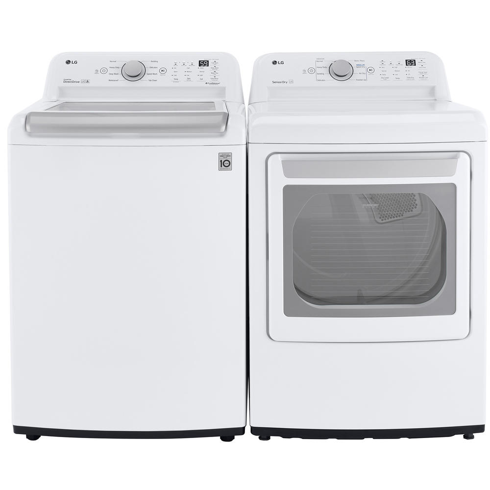 LG DLE7150W 7.3 cu. ft. Top Load Electric Dryer with Sensor Dry – White