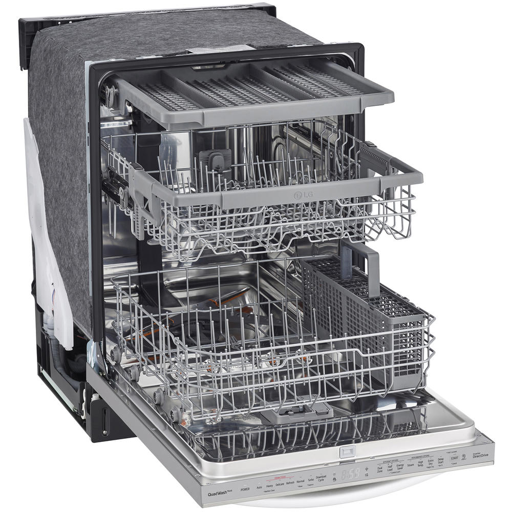 LG LDTS5552S Top Control Dishwasher with QuadWash™ & TrueSteam ...