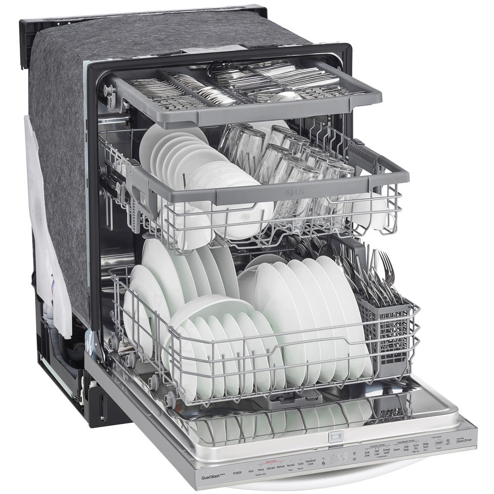 LG LDTS5552S Top Control Dishwasher with QuadWash™ & TrueSteam ...