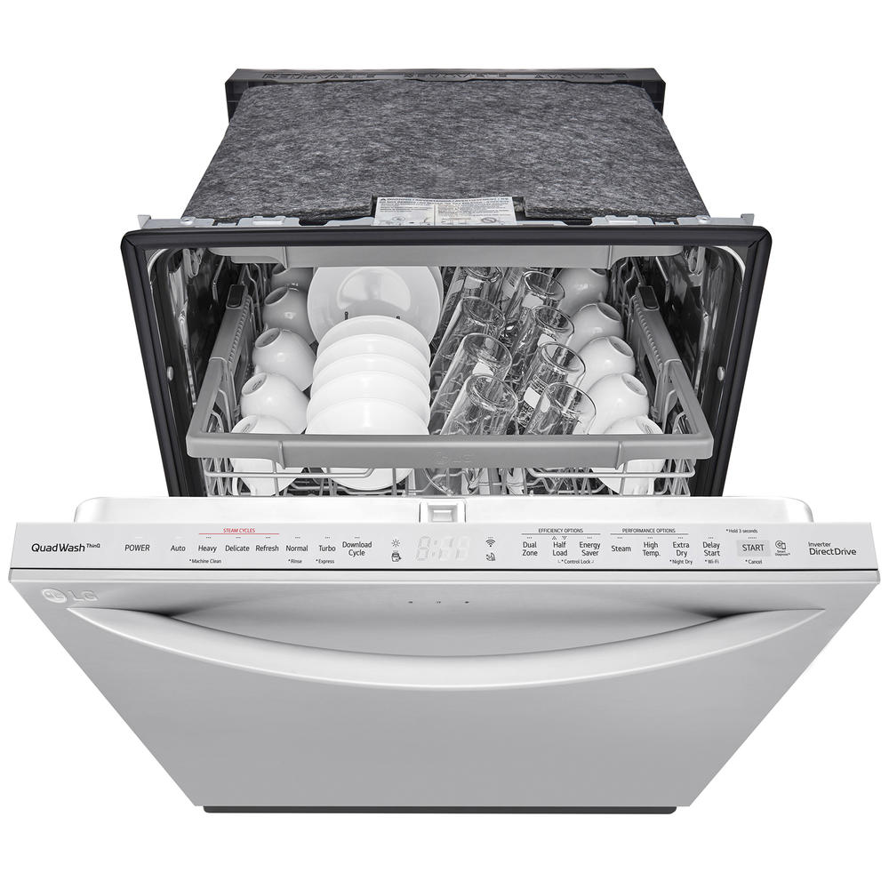 LG LDTS5552S Top Control Dishwasher with QuadWash™ & TrueSteam ...