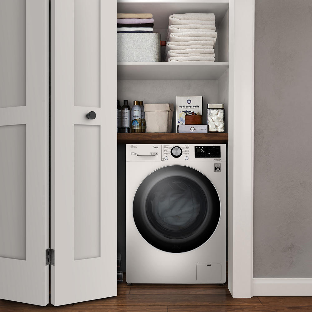 LG WM3555HWA 2.4 cu.ft. Smart Compact Front Load Washer & Dryer ...