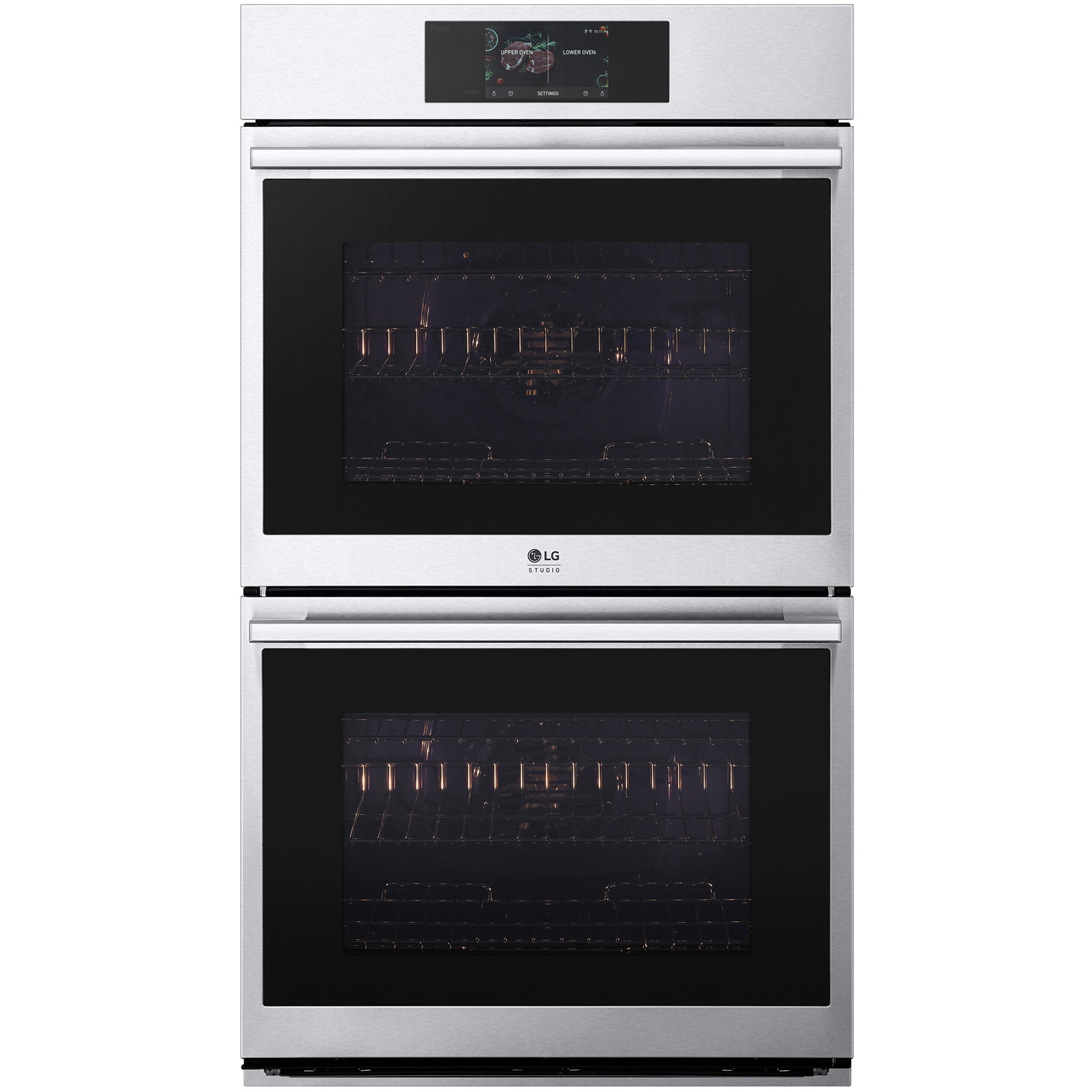 LG STUDIO WDES9428F 9.4 cu. ft. InstaView® Double Wall Oven w/ Air Fry ...