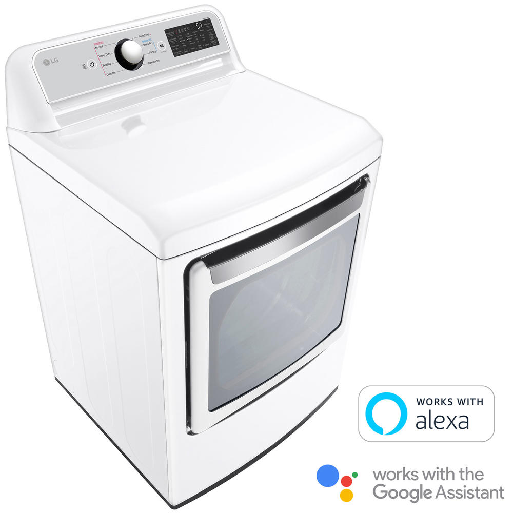 LG DLE7400WE 7.3 cu. ft. Ultra Large Capacity Rear Control Electric ...