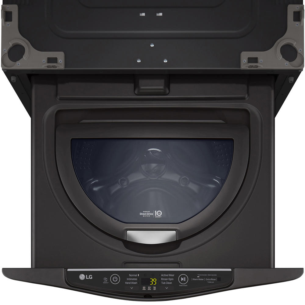 LG WD200CB SideKick™ 1.0 cu. ft. Pedestal Washer – Black Steel