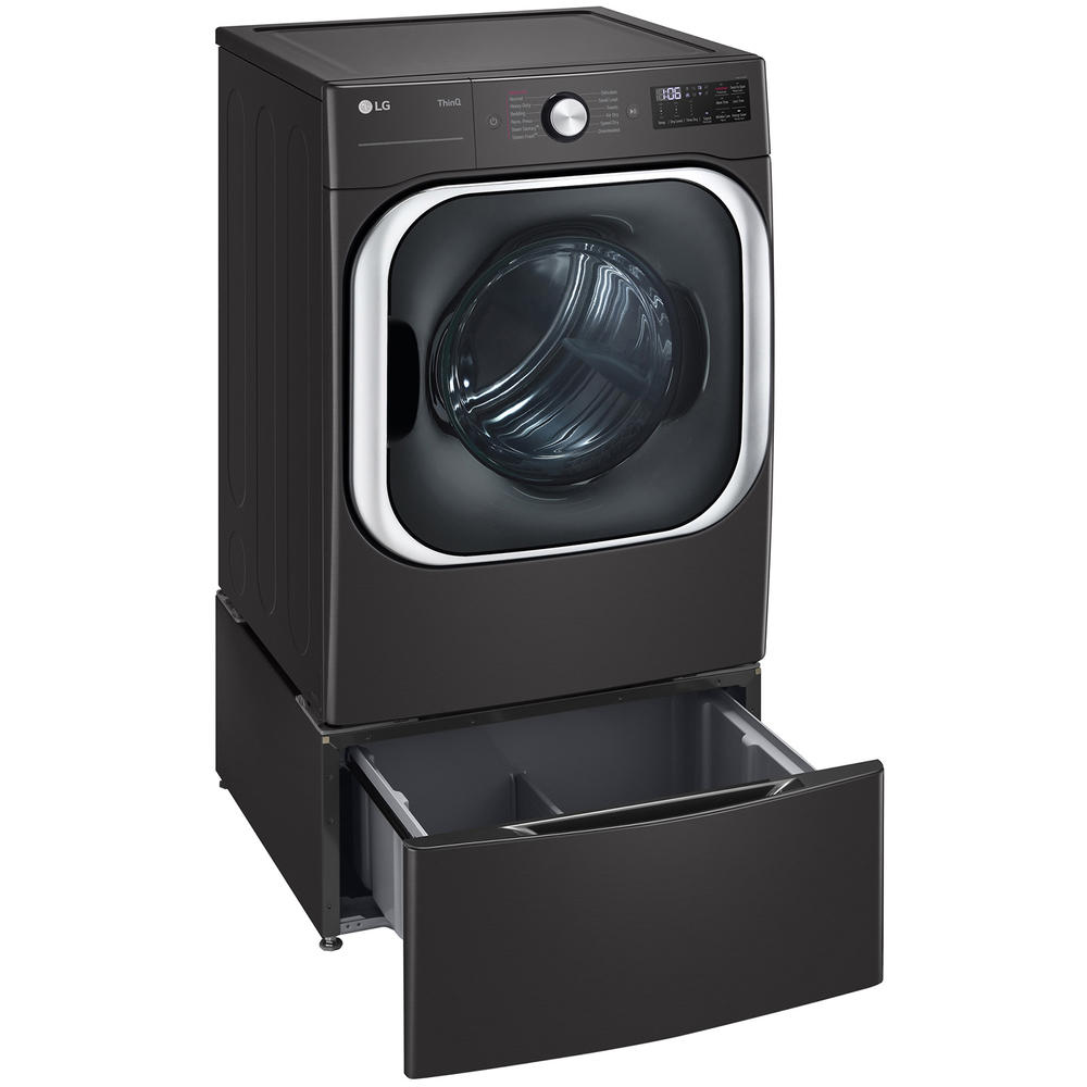 LG WDP5B 29" Laundry Pedestal with Storage Drawer - Black Steel