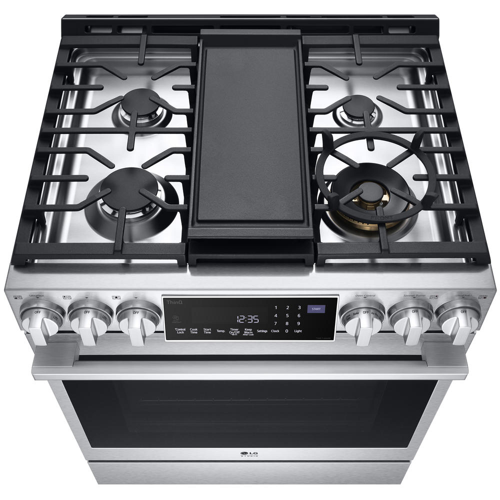 LG STUDIO LSDS6338F 6.3 cu. ft. InstaView® Dual Fuel Slide-in Range w ...