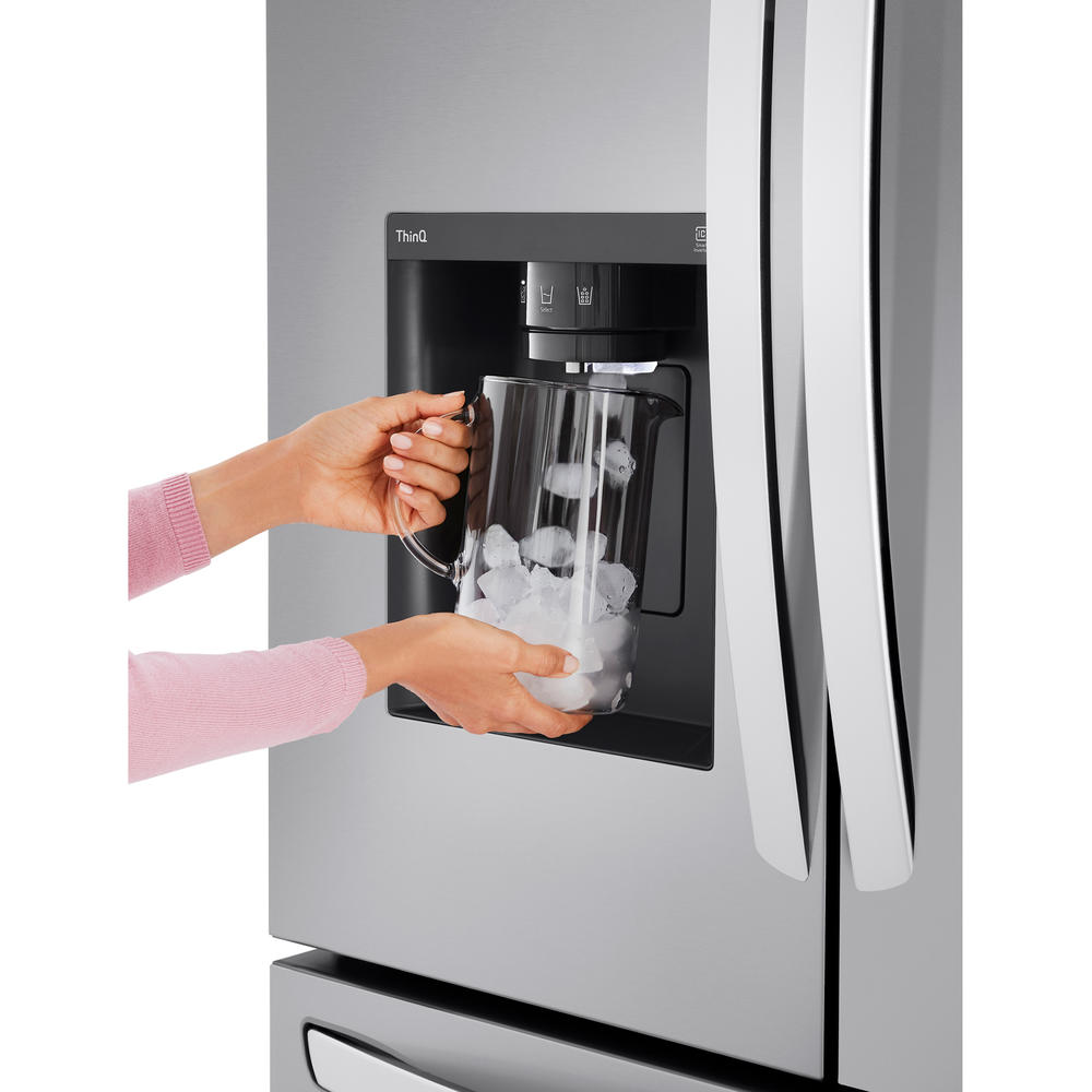 LG LRFXC2606S 25.5 cu. ft. Counter Depth French Door Refrigerator with ...