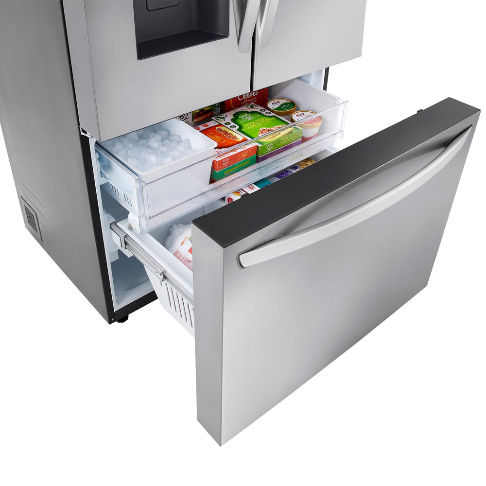 LG LRFXC2606S 25.5 cu. ft. Counter Depth French Door Refrigerator with ...