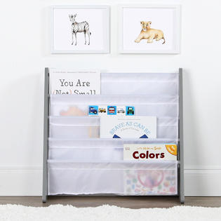 Tot Tutors Kids Book Rack Storage Bookshelf Grey White Inspire Collection