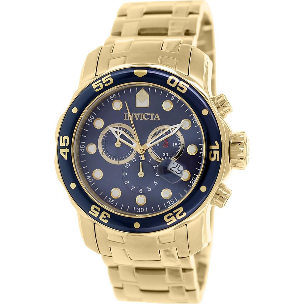 Invicta 0073 Men’s Pro Diver Stainless Steel Chronograph Watch - Blue ...